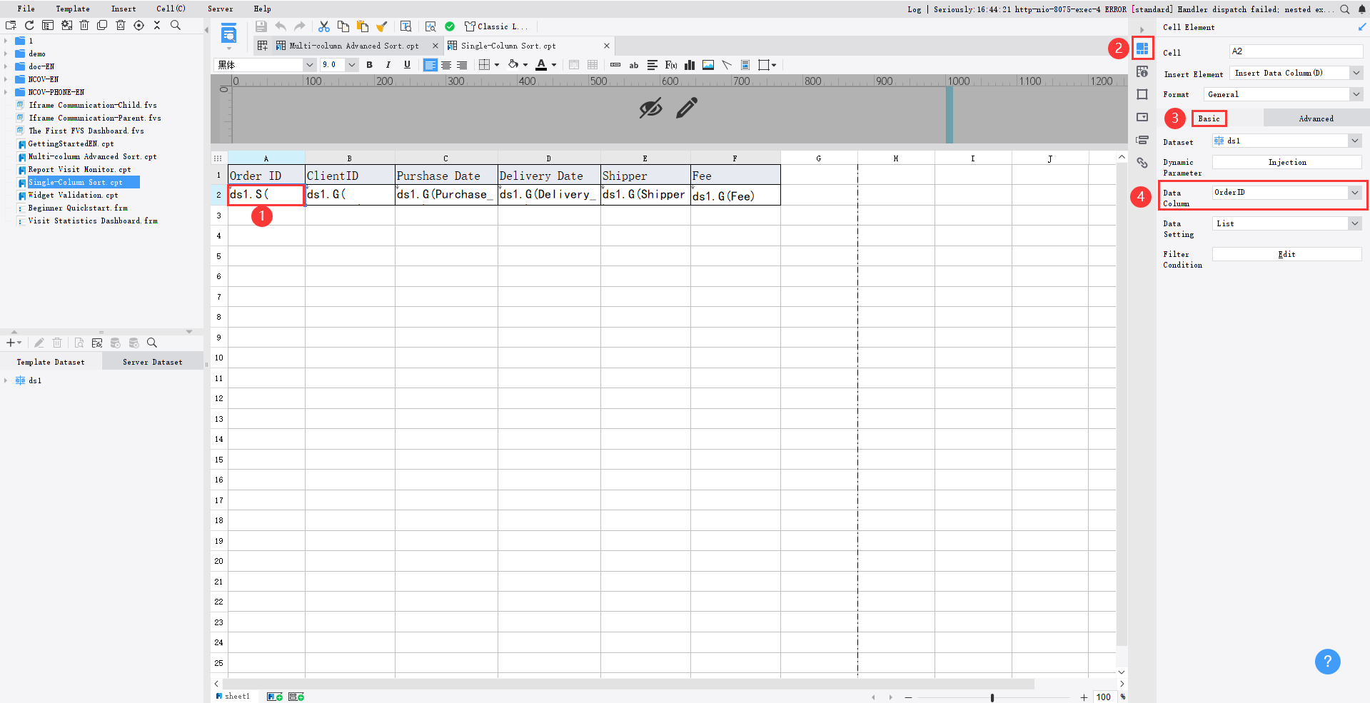 Advanced Sort-FineReport Help Document