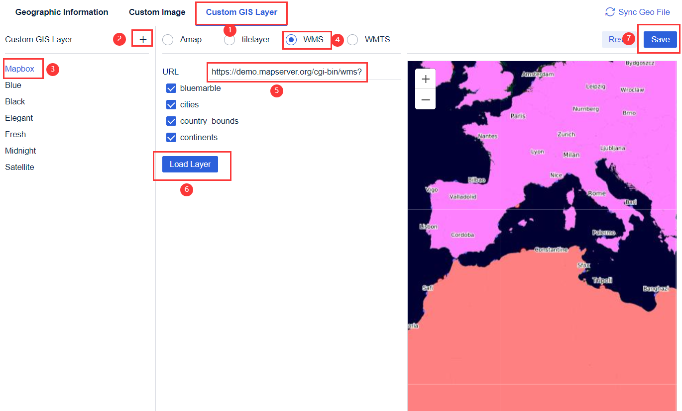 Custom WMS and WMTS-FineReport Help Document
