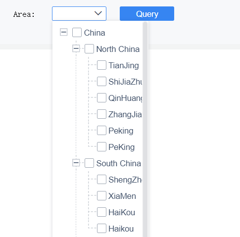Drop-down Tree Widget-FineReport Help Document