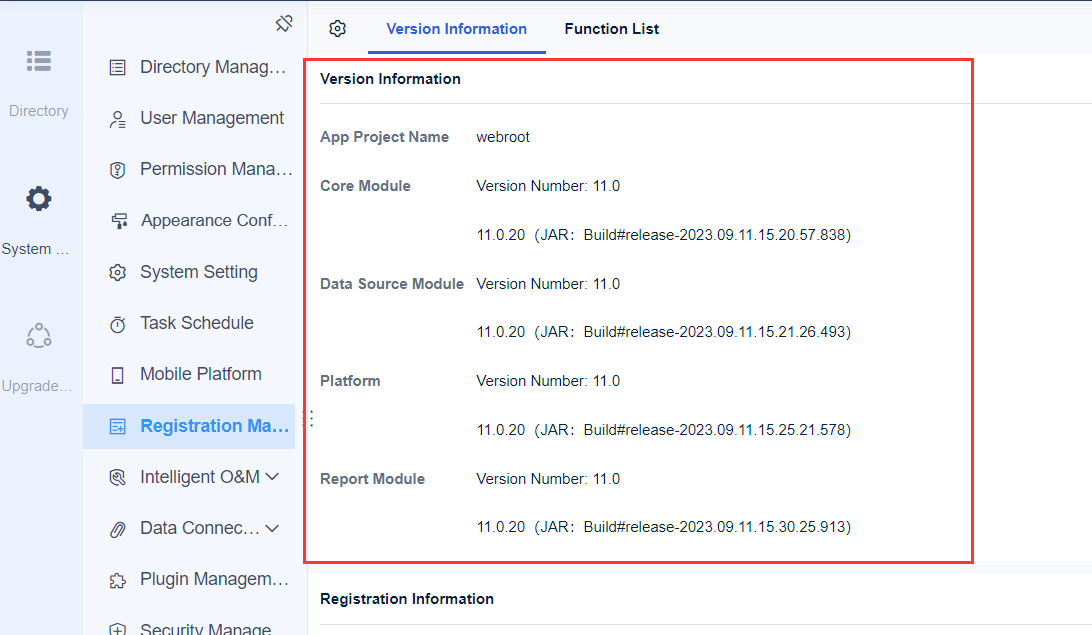 Registration Management-FineReport Help Document