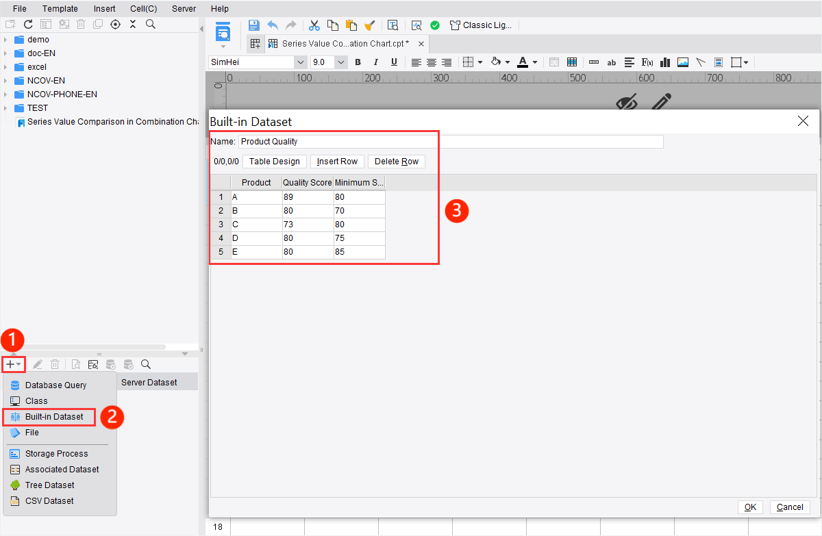 Series Value Comparison and Highlighting in a Chart-FineReport Help Document
