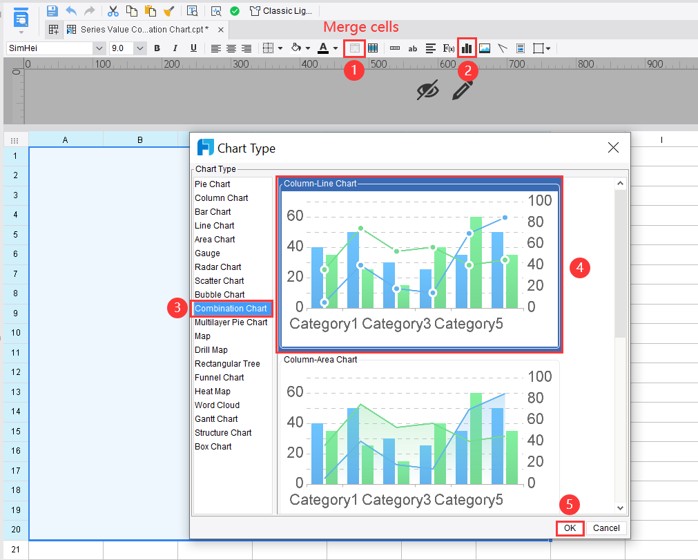 Series Value Comparison and Highlighting in a Chart-FineReport Help Document
