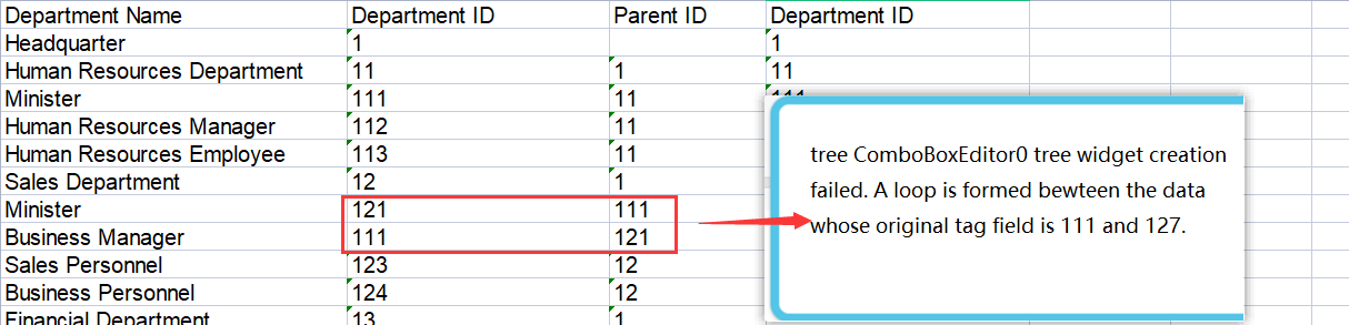 Example for Automatic Creation of Drop-down Tree Widgets-FineReport Help Document