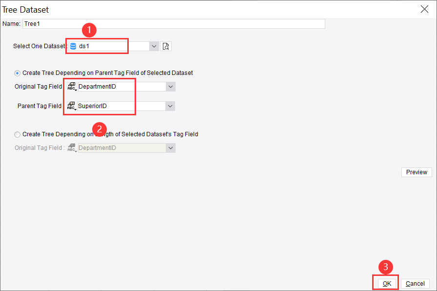 Example for Automatic Creation of Drop-down Tree Widgets-FineReport Help Document