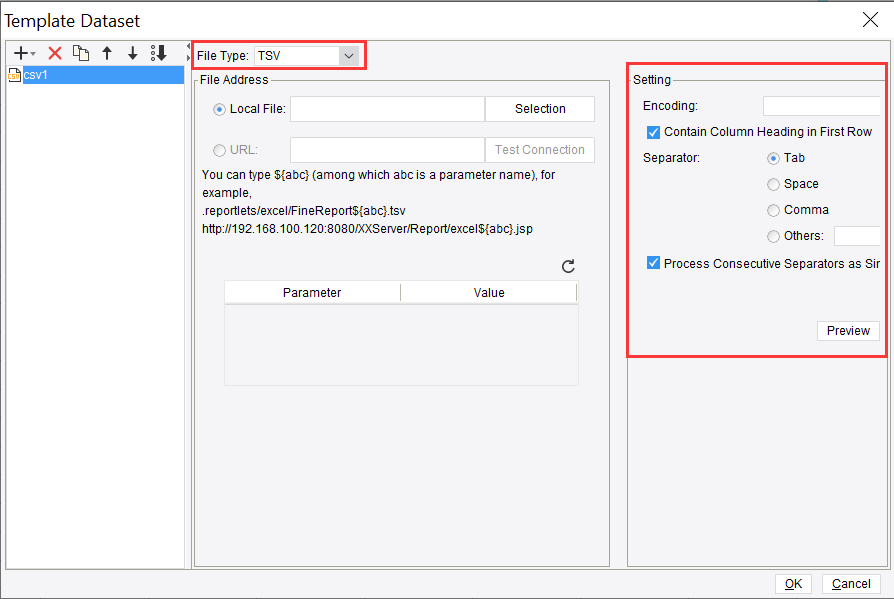 Enhanced CSV Dataset-FineReport Help Document