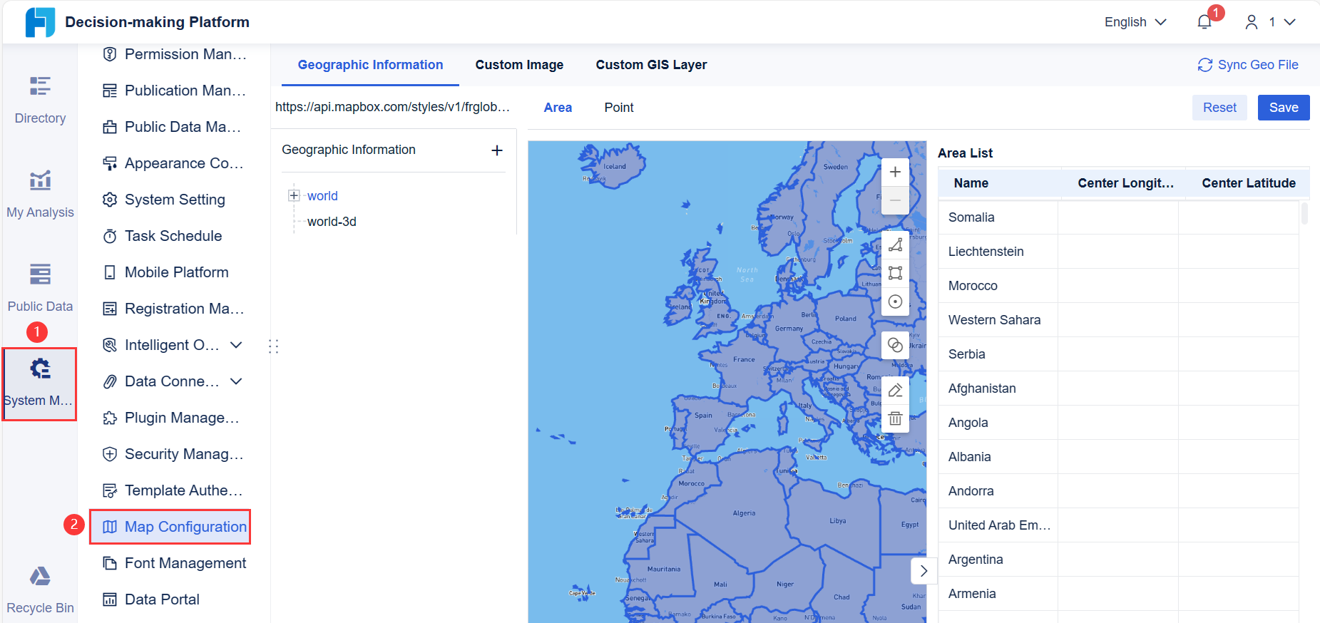 Map Configuration-FineReport Help Document