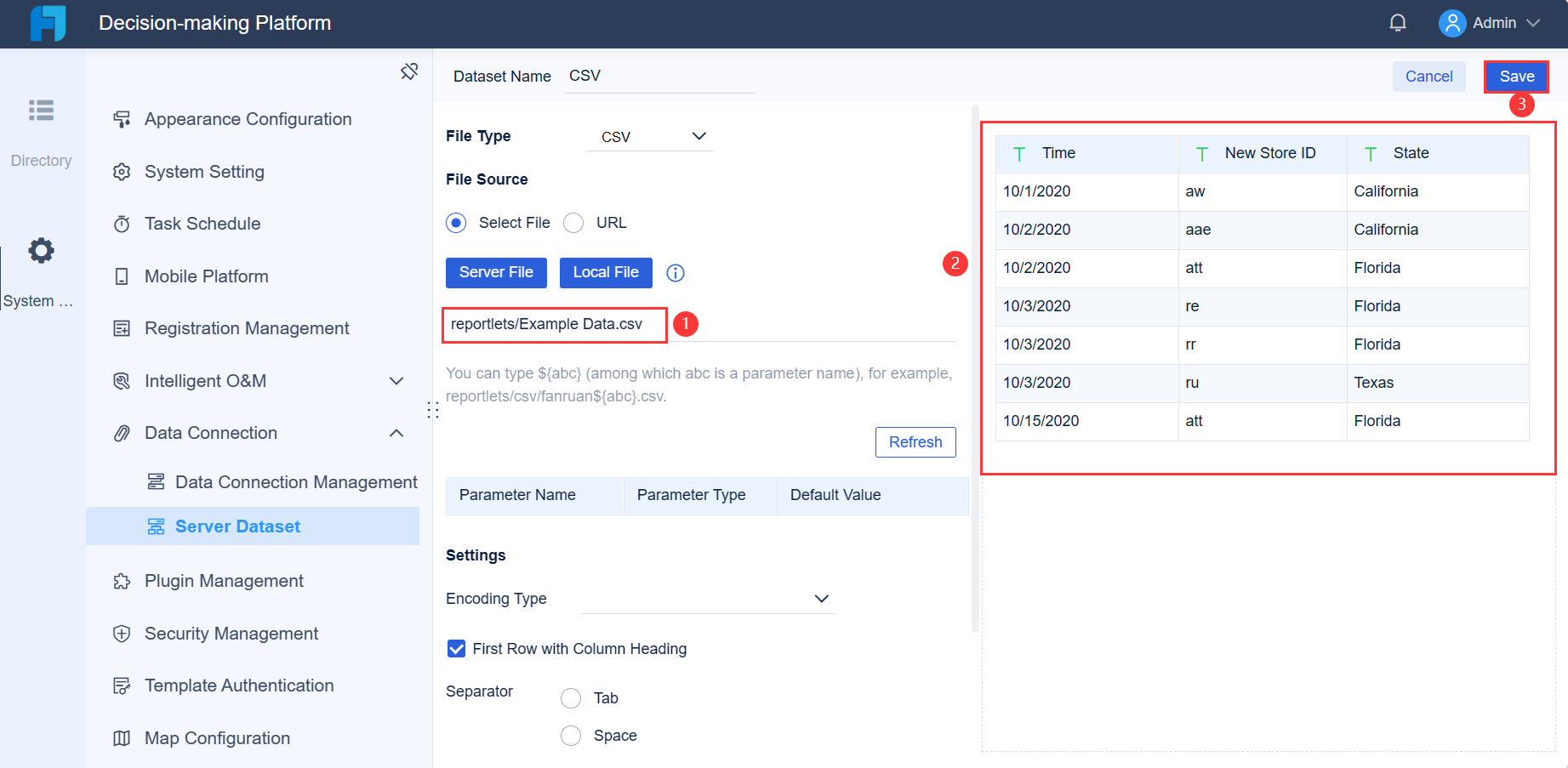 Enhanced CSV Dataset-FineReport Help Document