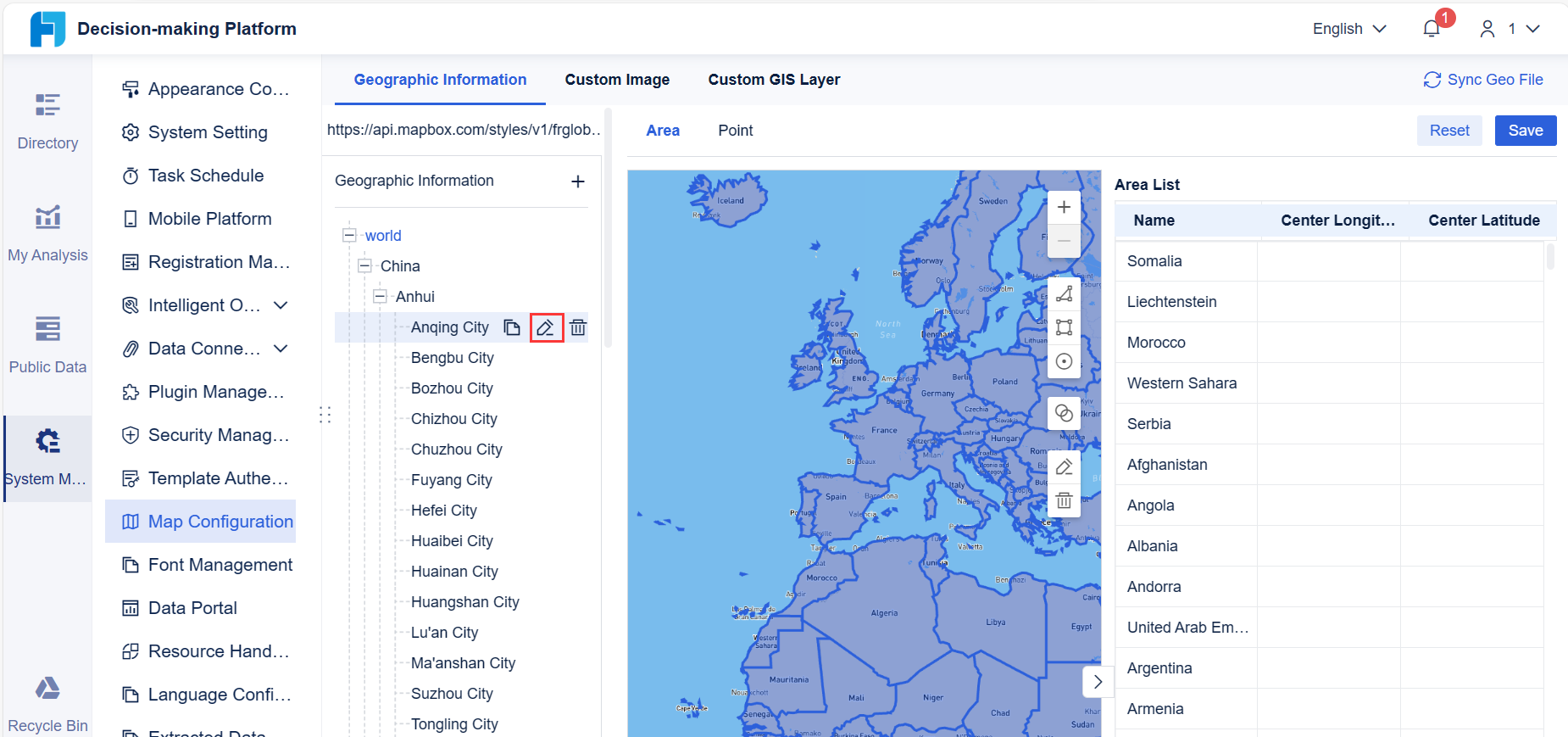 Map Configuration-FineReport Help Document