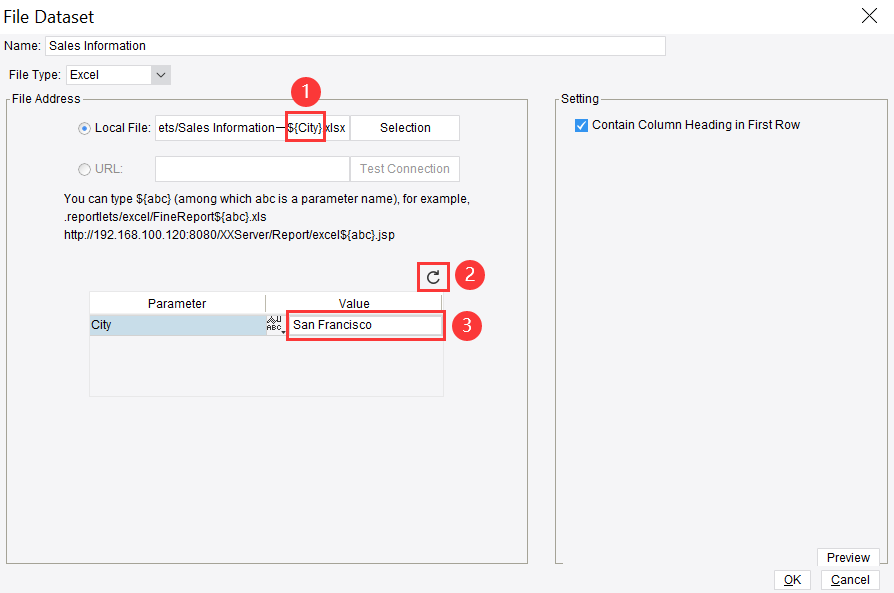 Excel Dataset-FineReport Help Document