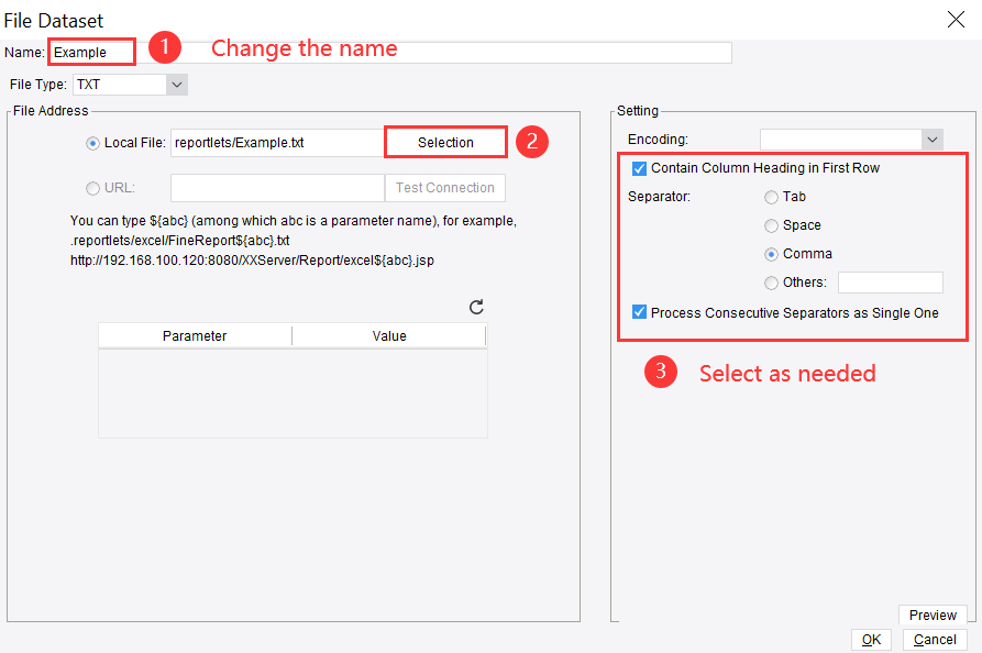Text Dataset-FineReport Help Document