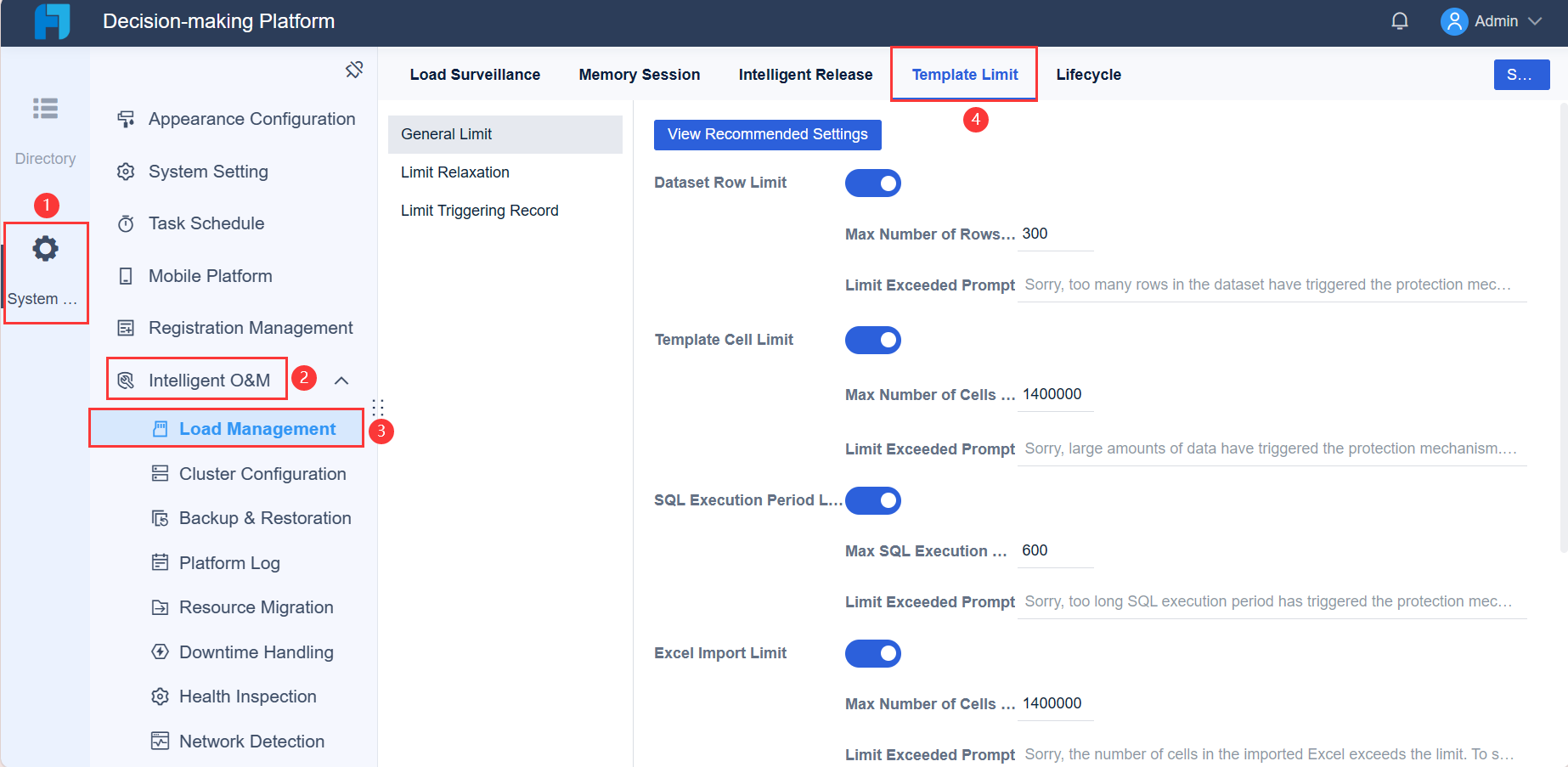 Template Limit-FineReport Help Document