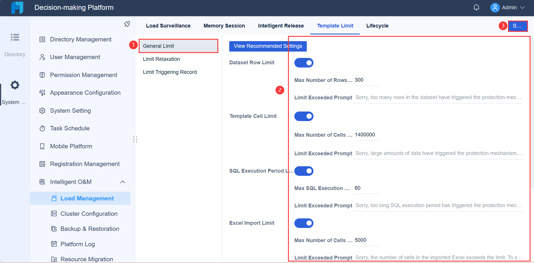 Template Limit-FineReport Help Document