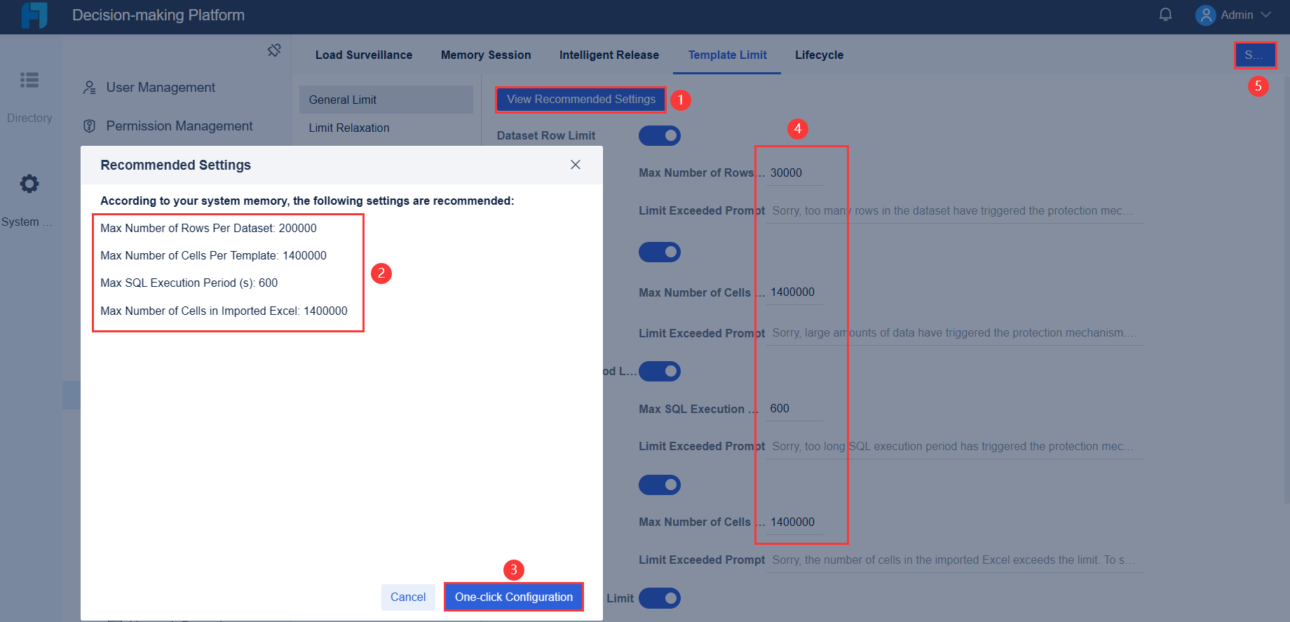 Template Limit-FineReport Help Document
