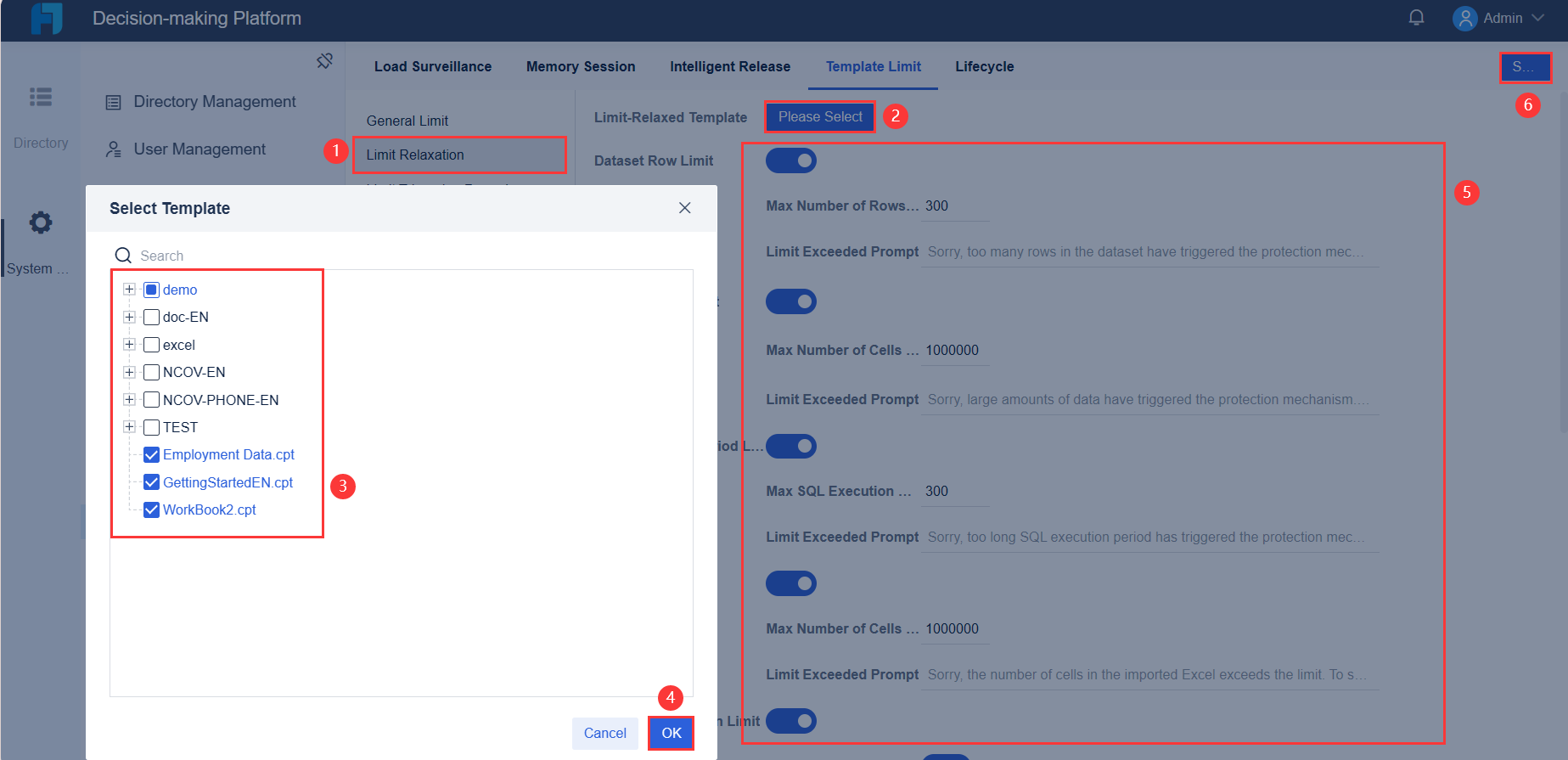 Template Limit-FineReport Help Document