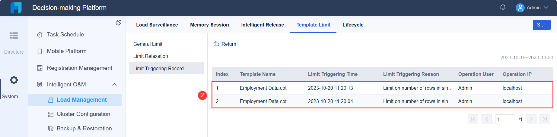 Template Limit-FineReport Help Document