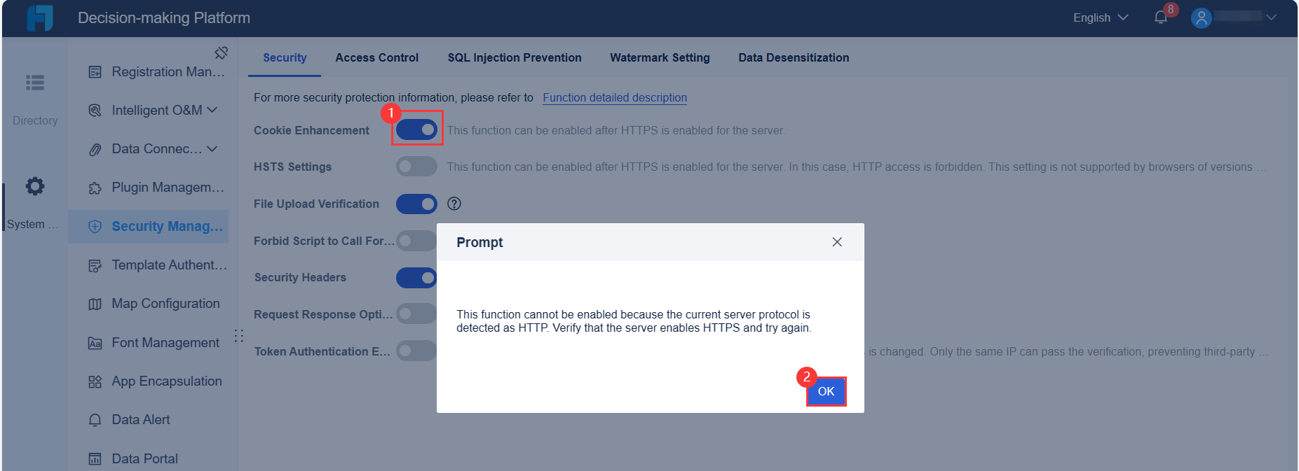 Security Protection-FineReport Help Document