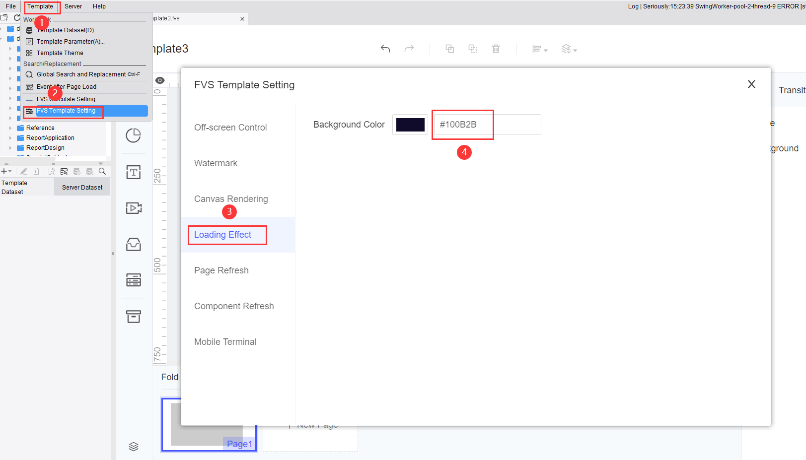 FVS Template Loading Effect-FineReport Help Document