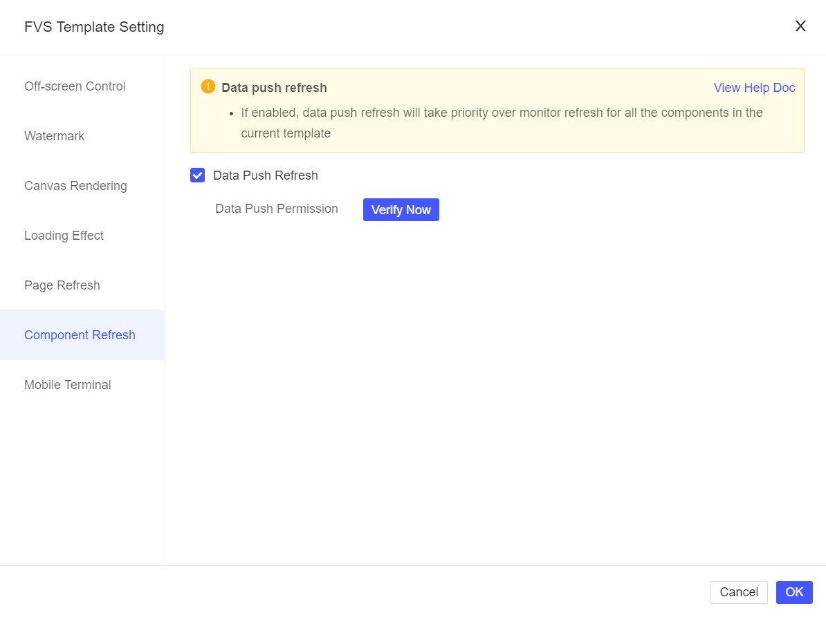 FVS Component Refresh-FineReport Help Document