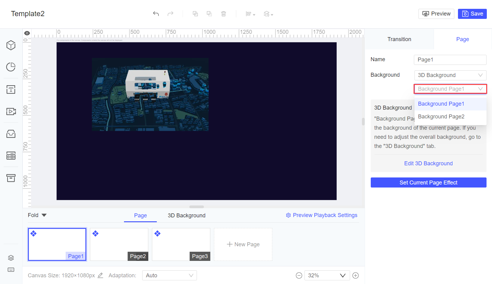 FVS 3D Background Application-FineReport Help Document