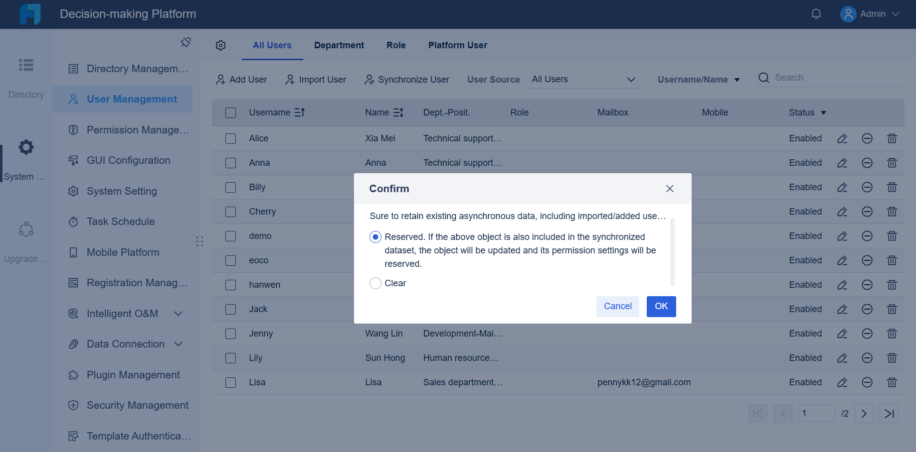 Multi-Domain LDAP Authentication (Enhanced) Plugin-FineReport Help Document