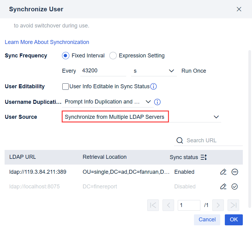 Multi-Domain LDAP Authentication (Enhanced) Plugin-FineReport Help Document