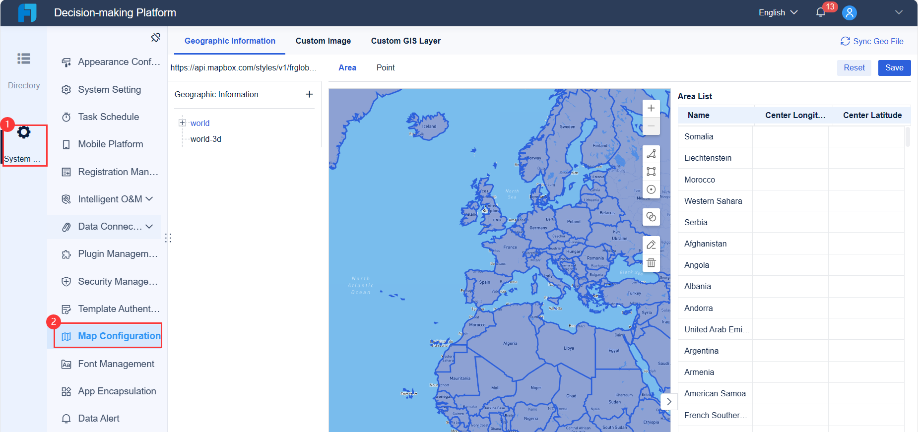 Replacing the Mapbox Map Token-FineReport Help Document