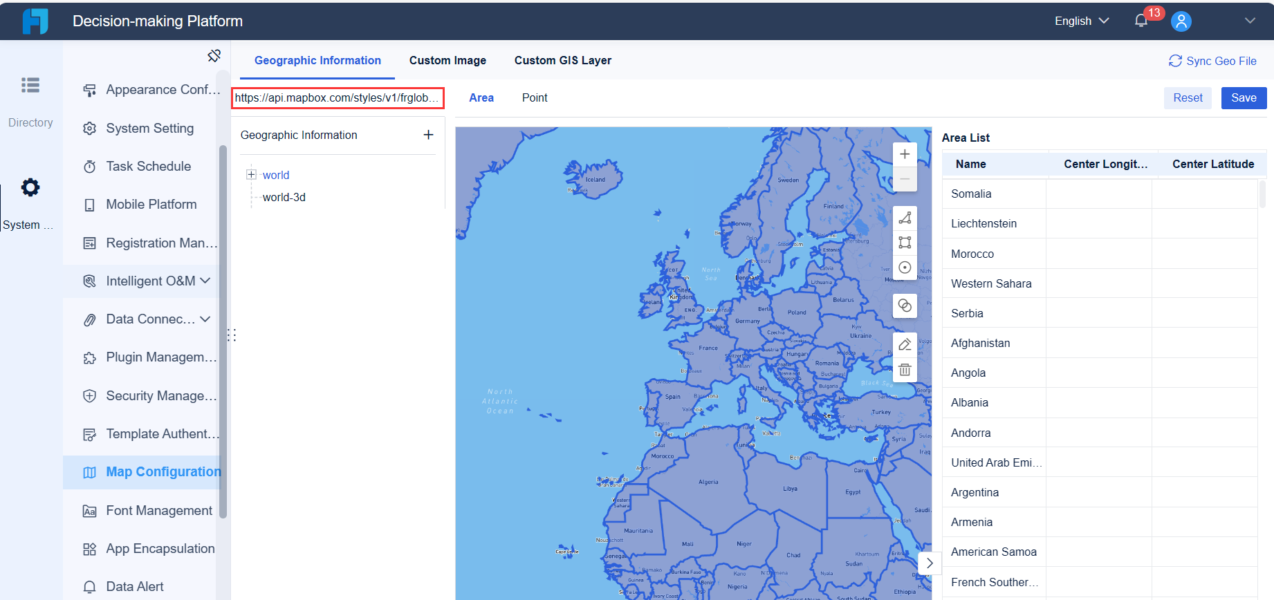 Replacing the Mapbox Map Token-FineReport Help Document