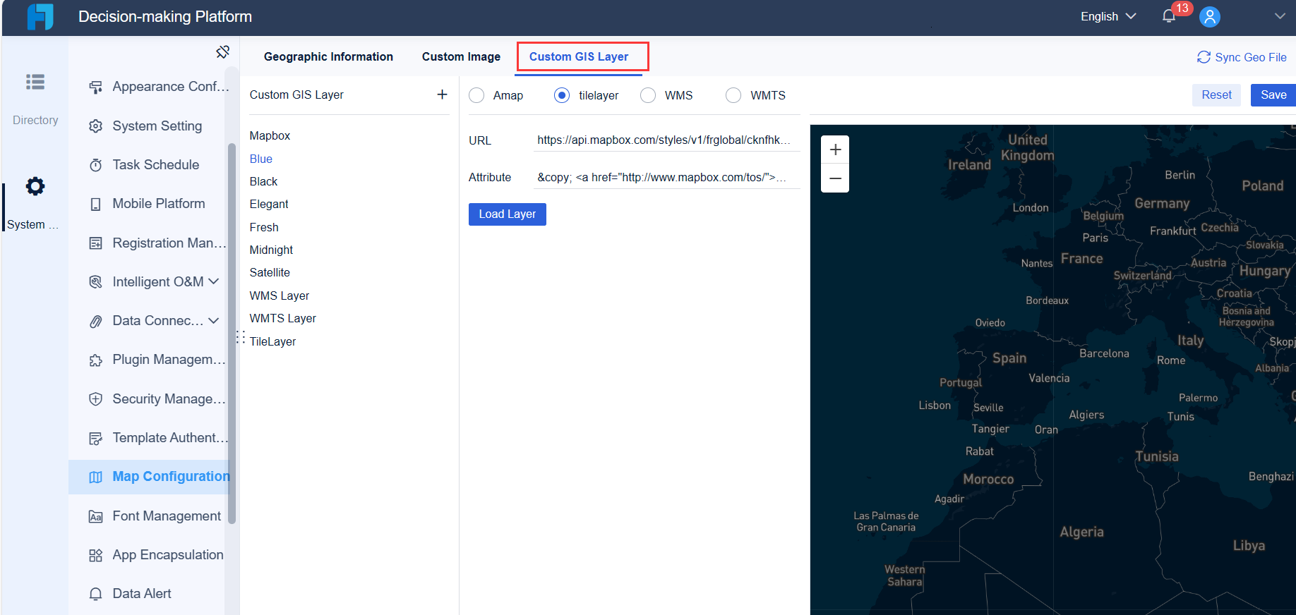 Replacing the Mapbox Map Token-FineReport Help Document