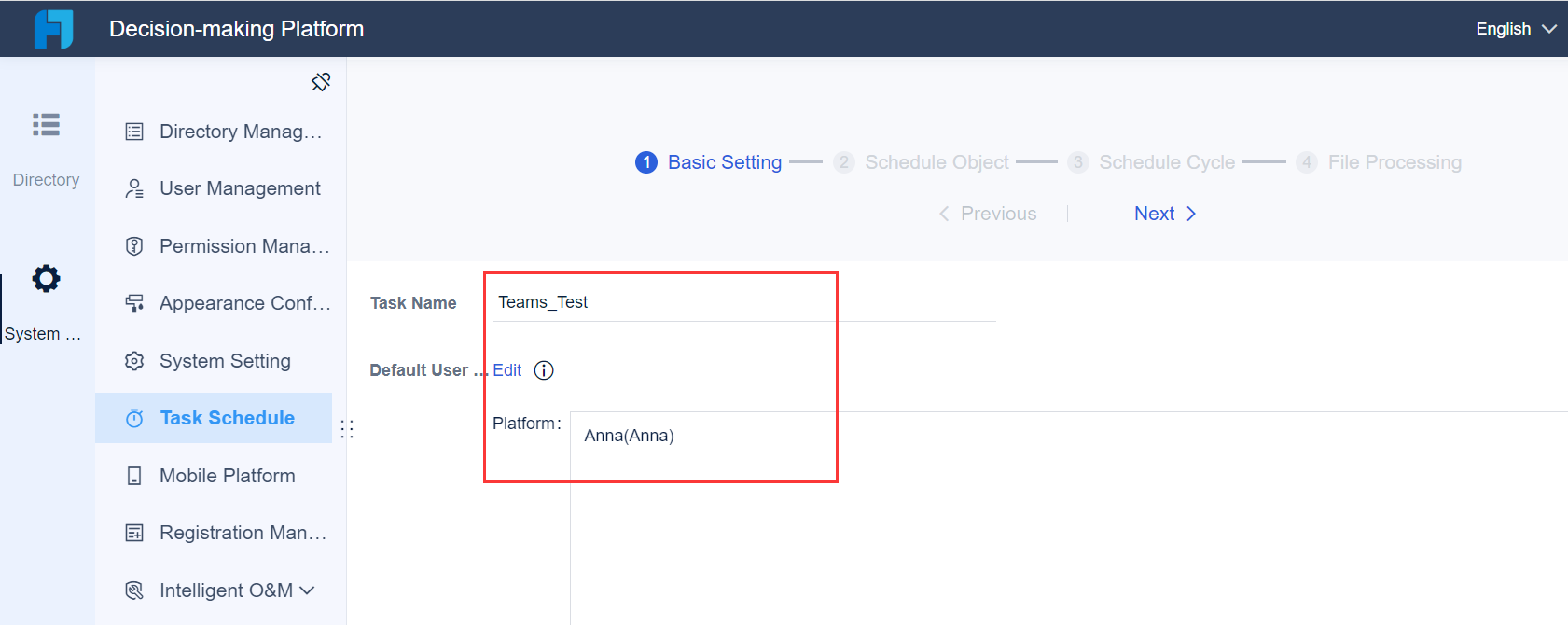 Teams Message Integration and Sending-FineReport Help Document