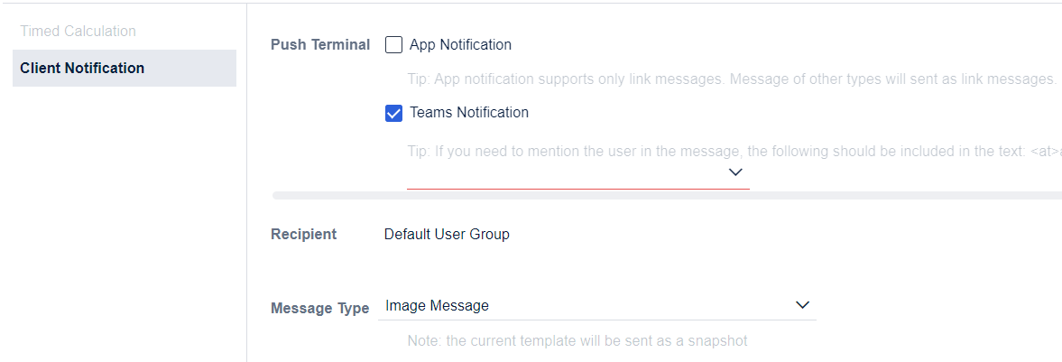 Teams Message Integration and Sending-FineReport Help Document