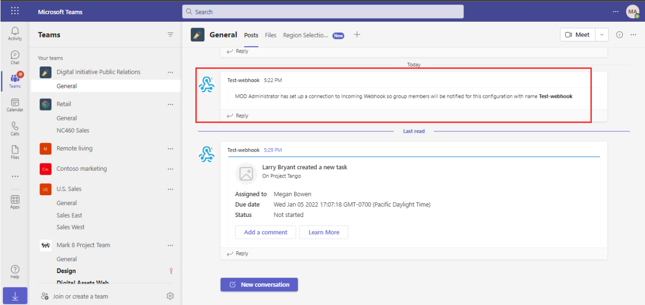 Teams Integration Example-FineReport Help Document