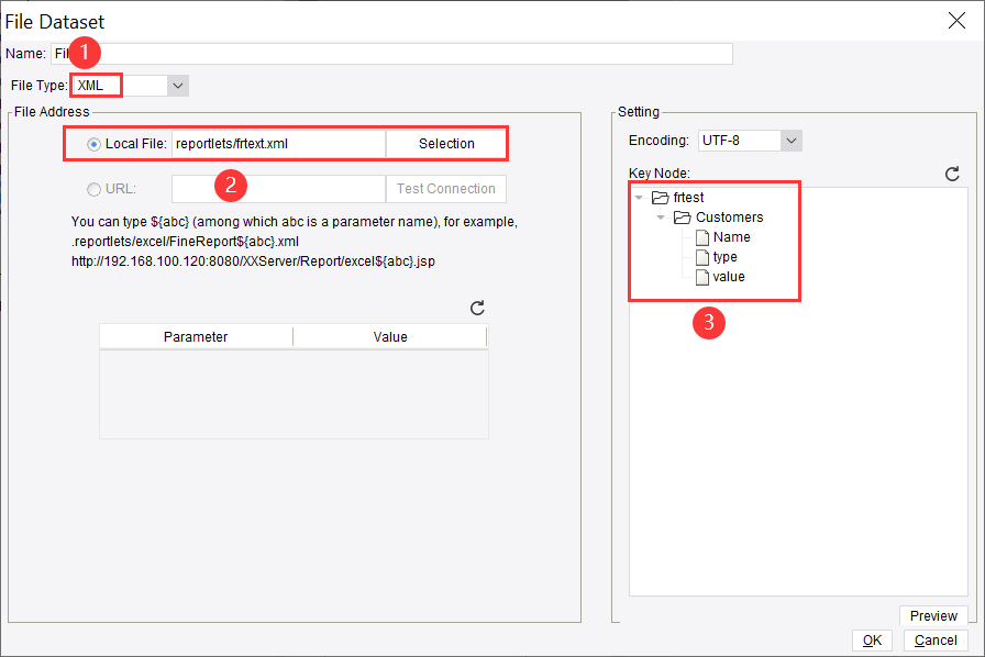 XML Dataset-FineReport Help Document