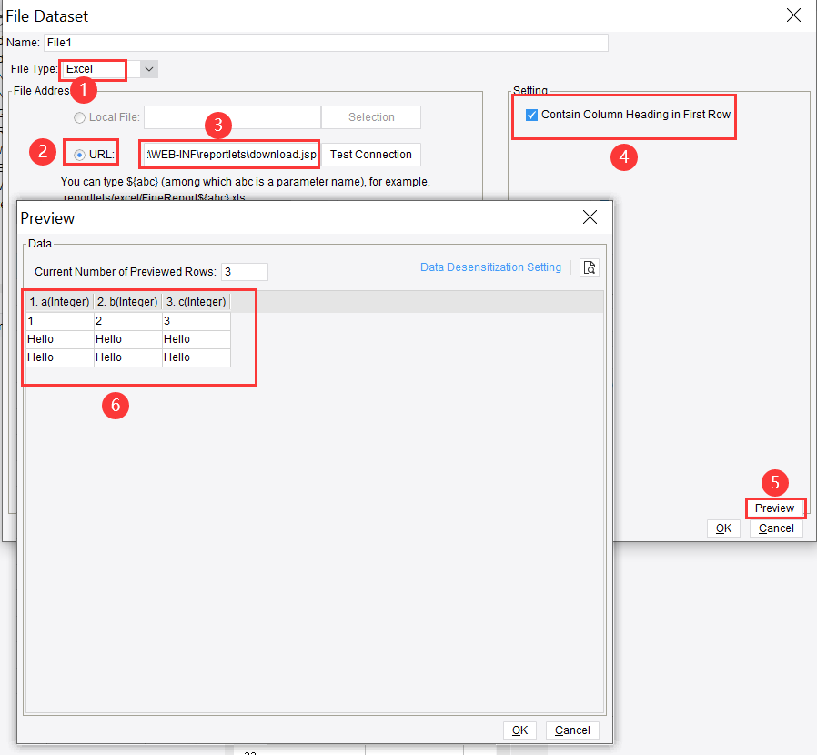 Remote Excel Dataset-FineReport Help Document