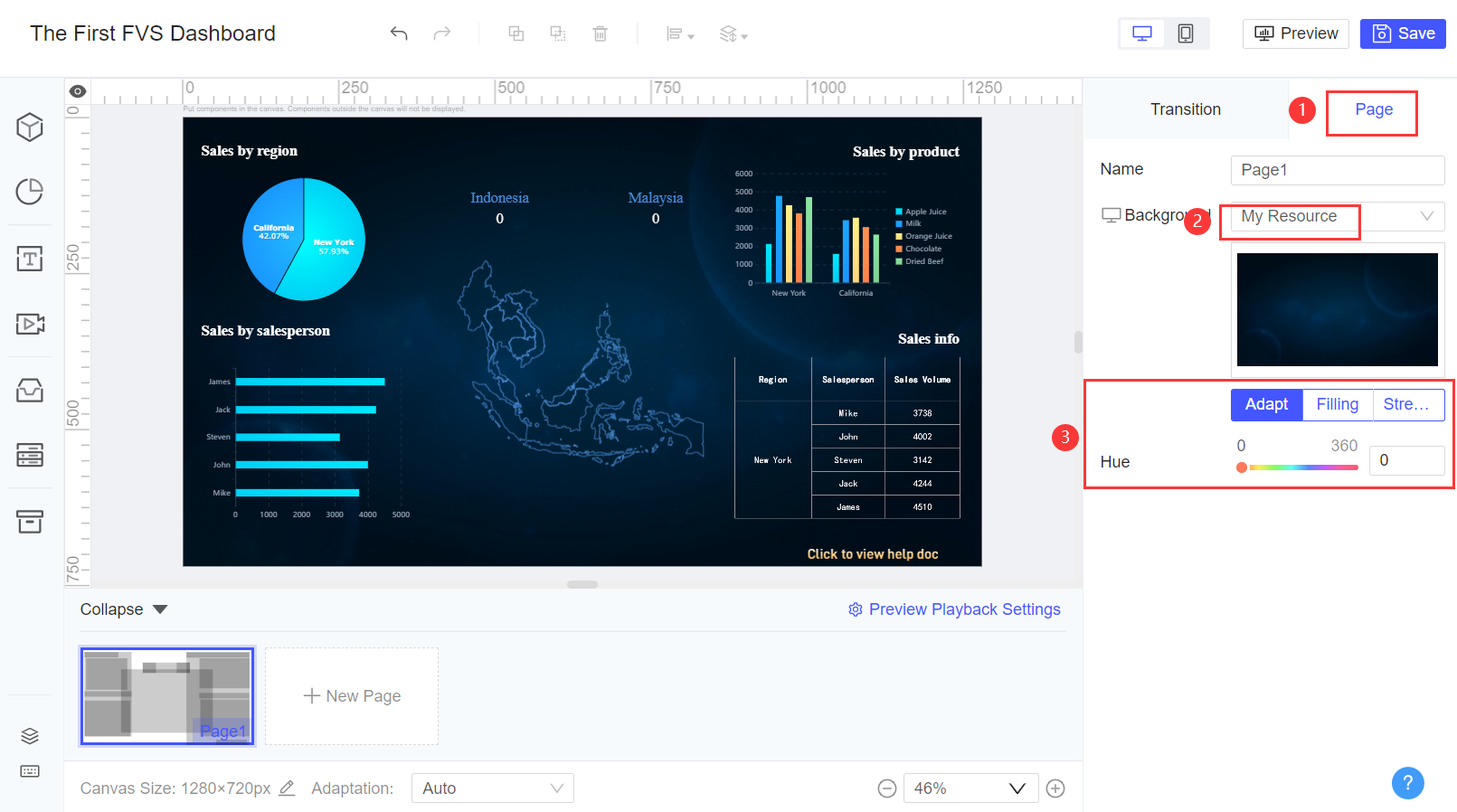 First FVS Template-FineReport Help Document