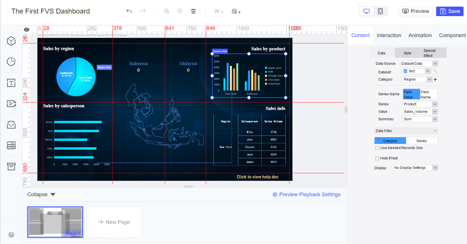 First FVS Template-FineReport Help Document