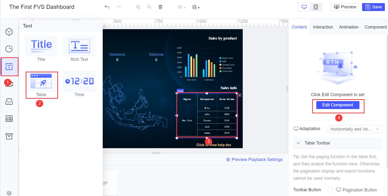 First FVS Template-FineReport Help Document