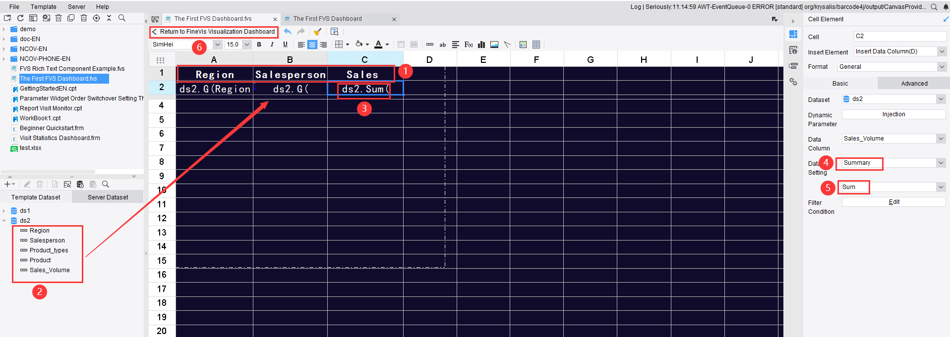 First FVS Template-FineReport Help Document