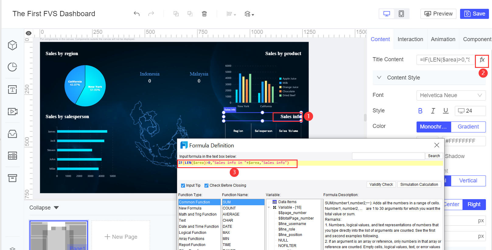 First FVS Template-FineReport Help Document