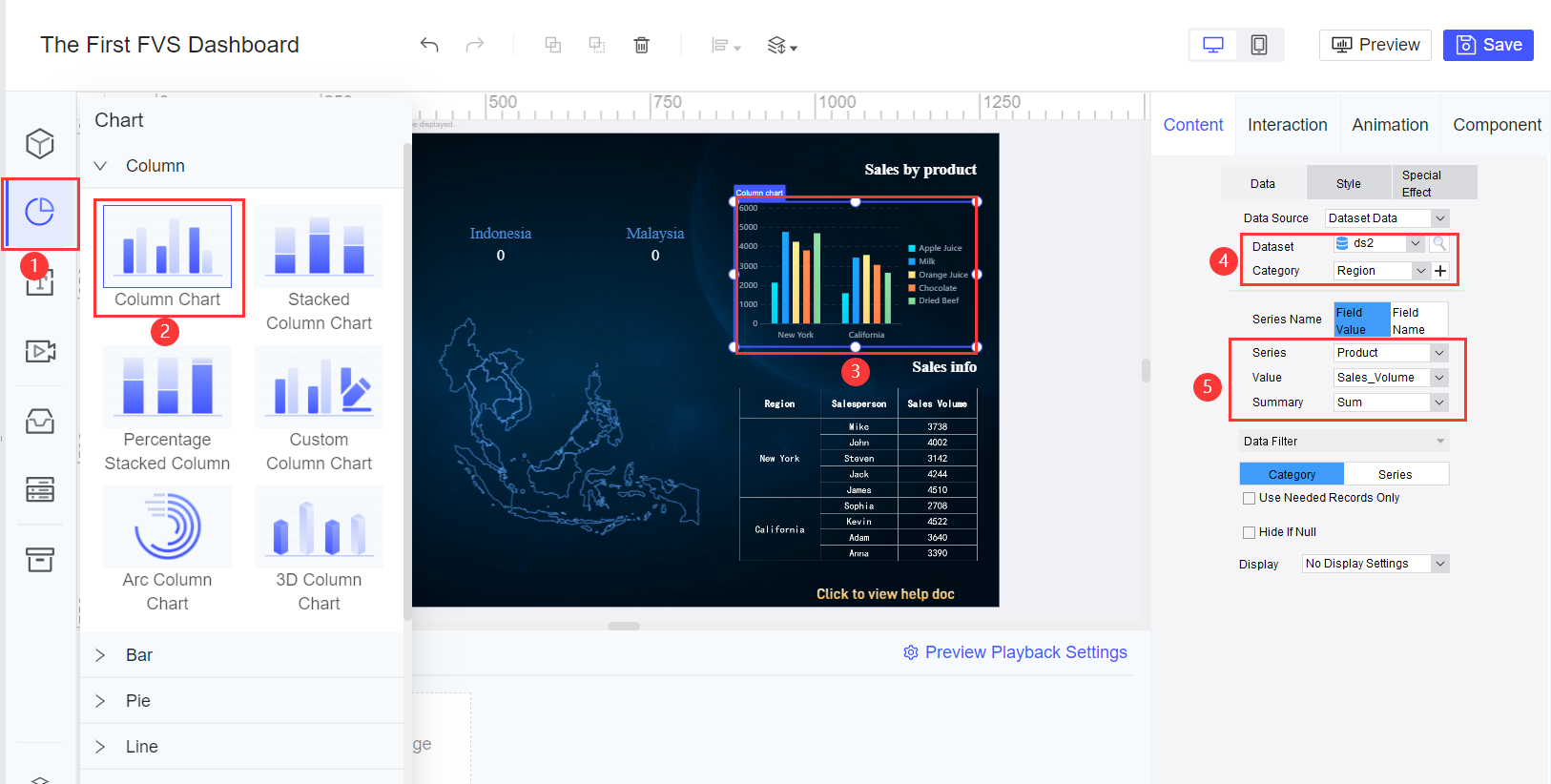 First FVS Template-FineReport Help Document