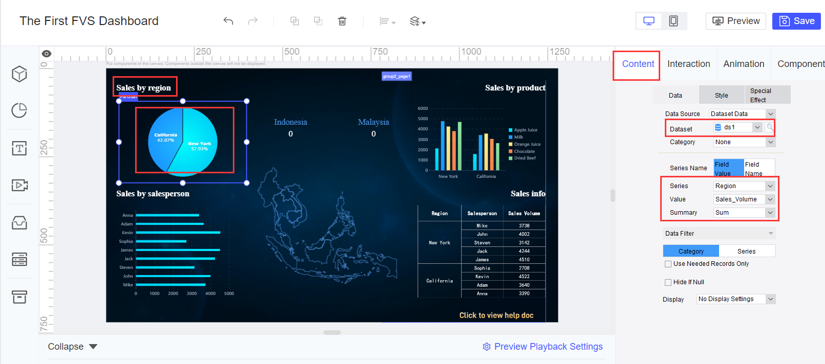 First FVS Template-FineReport Help Document