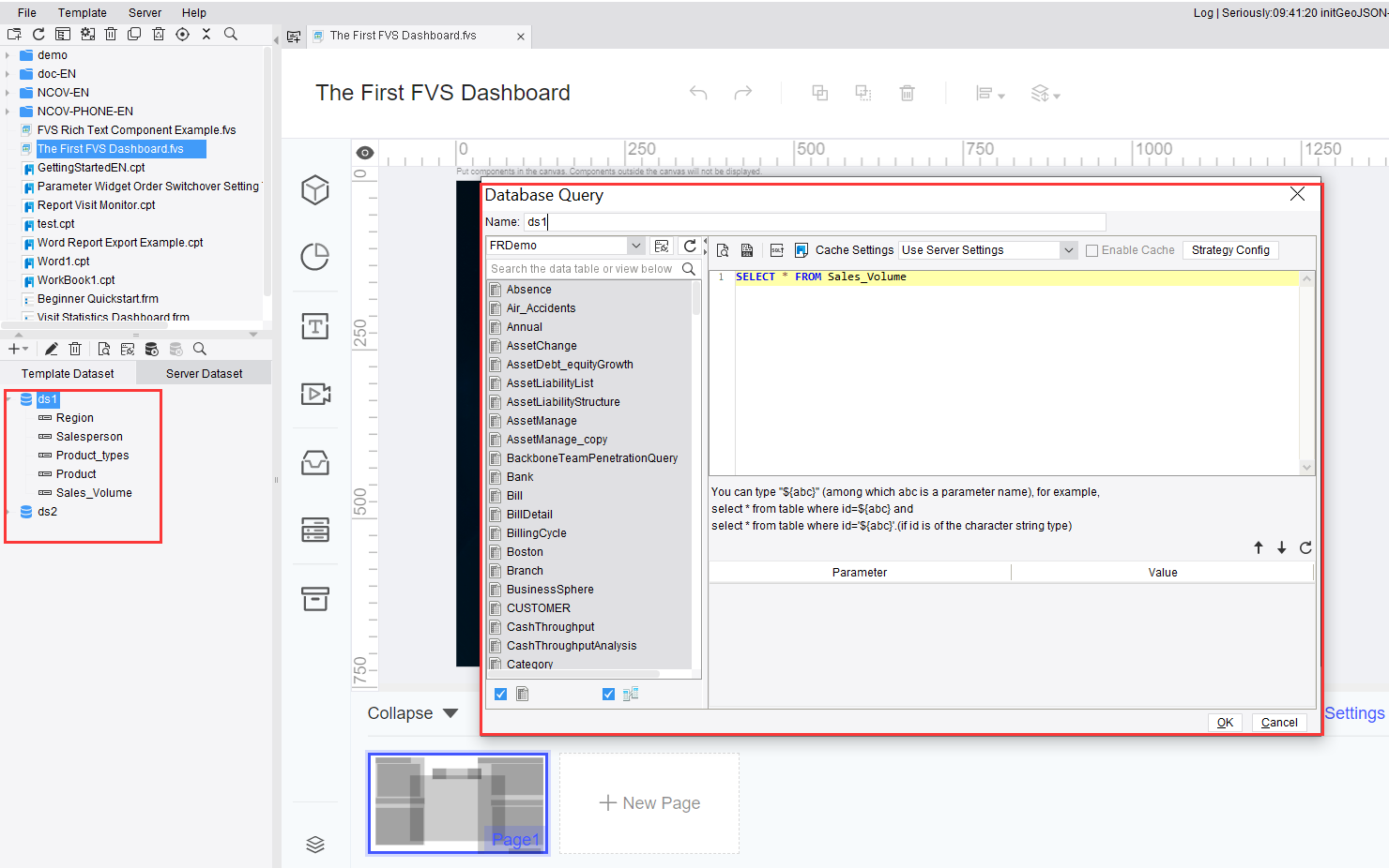 First FVS Template-FineReport Help Document
