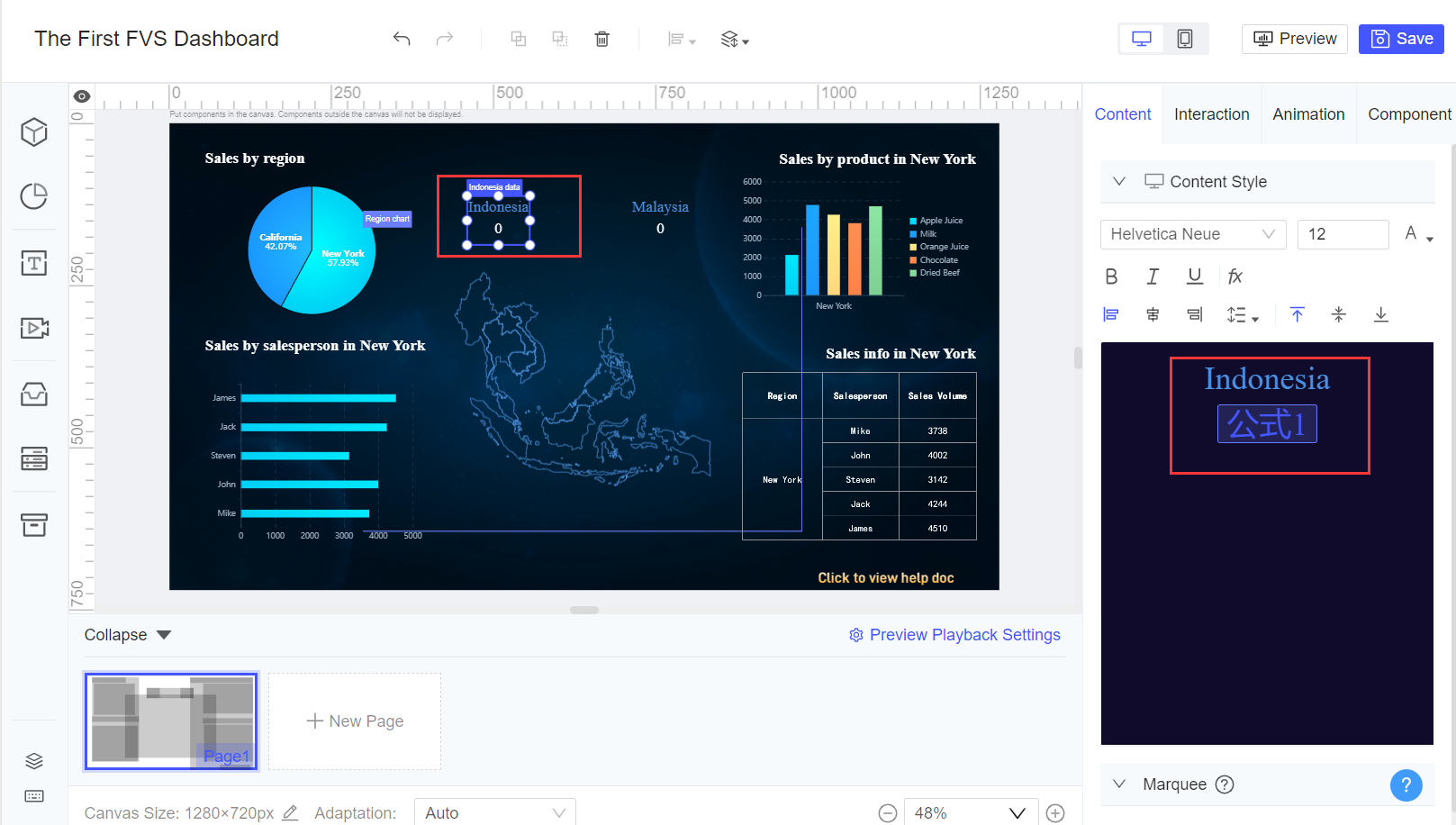 First FVS Template-FineReport Help Document