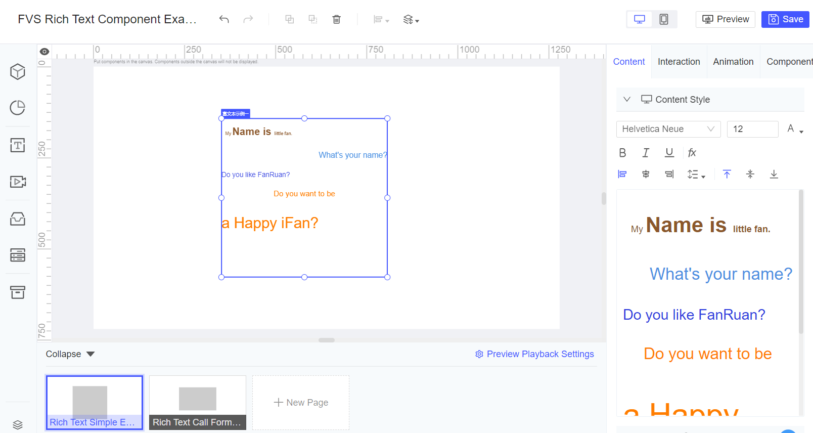 FVS Rich Text Component-FineReport Help Document