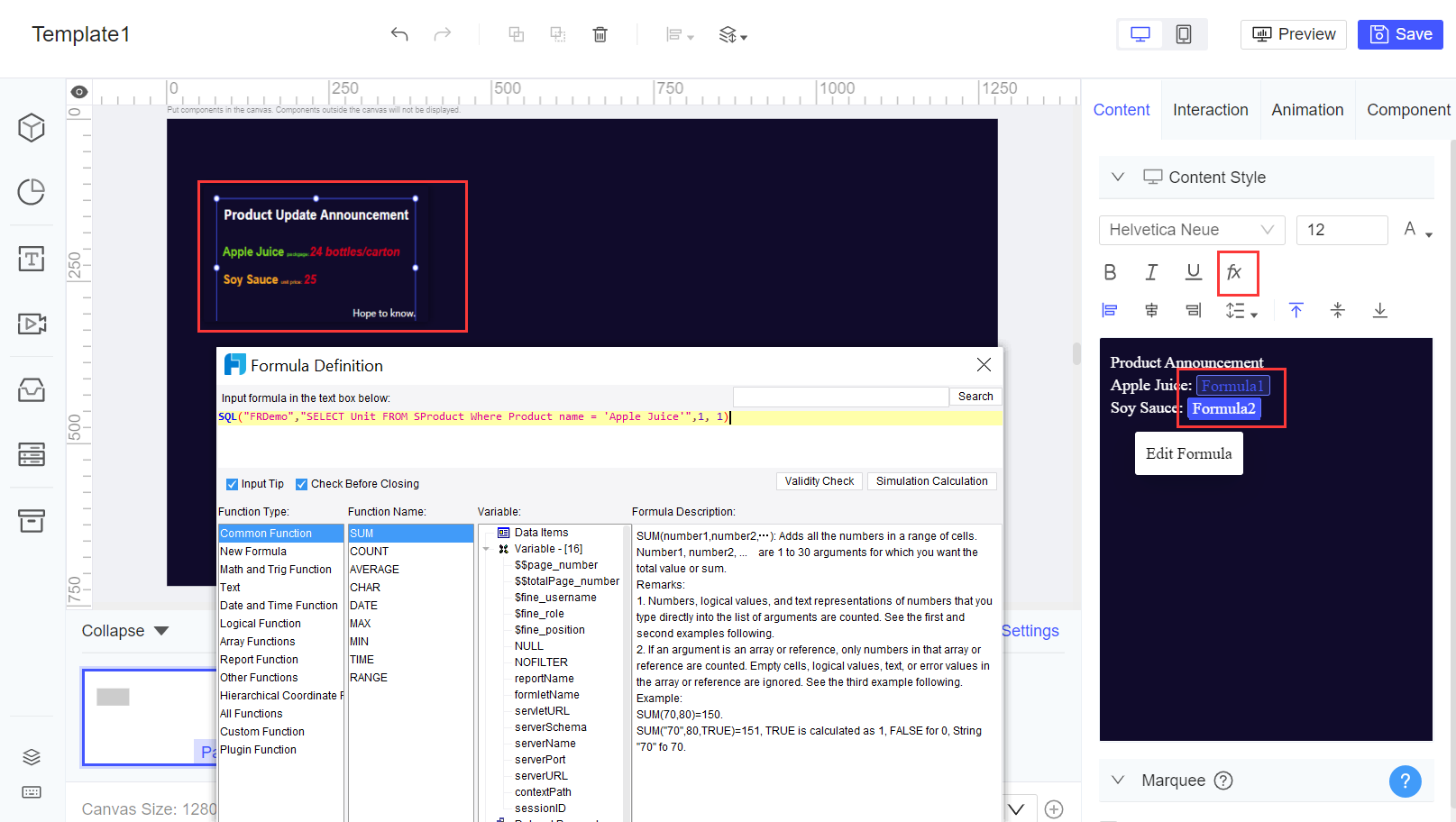 FVS Rich Text Component-FineReport Help Document