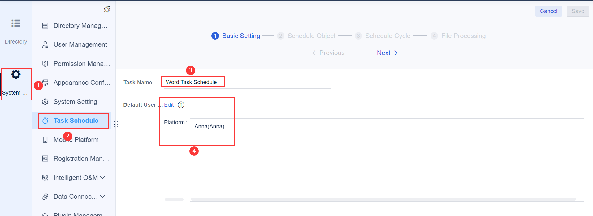 Setting Scheduled Tasks for Word Reports-FineReport Help Document