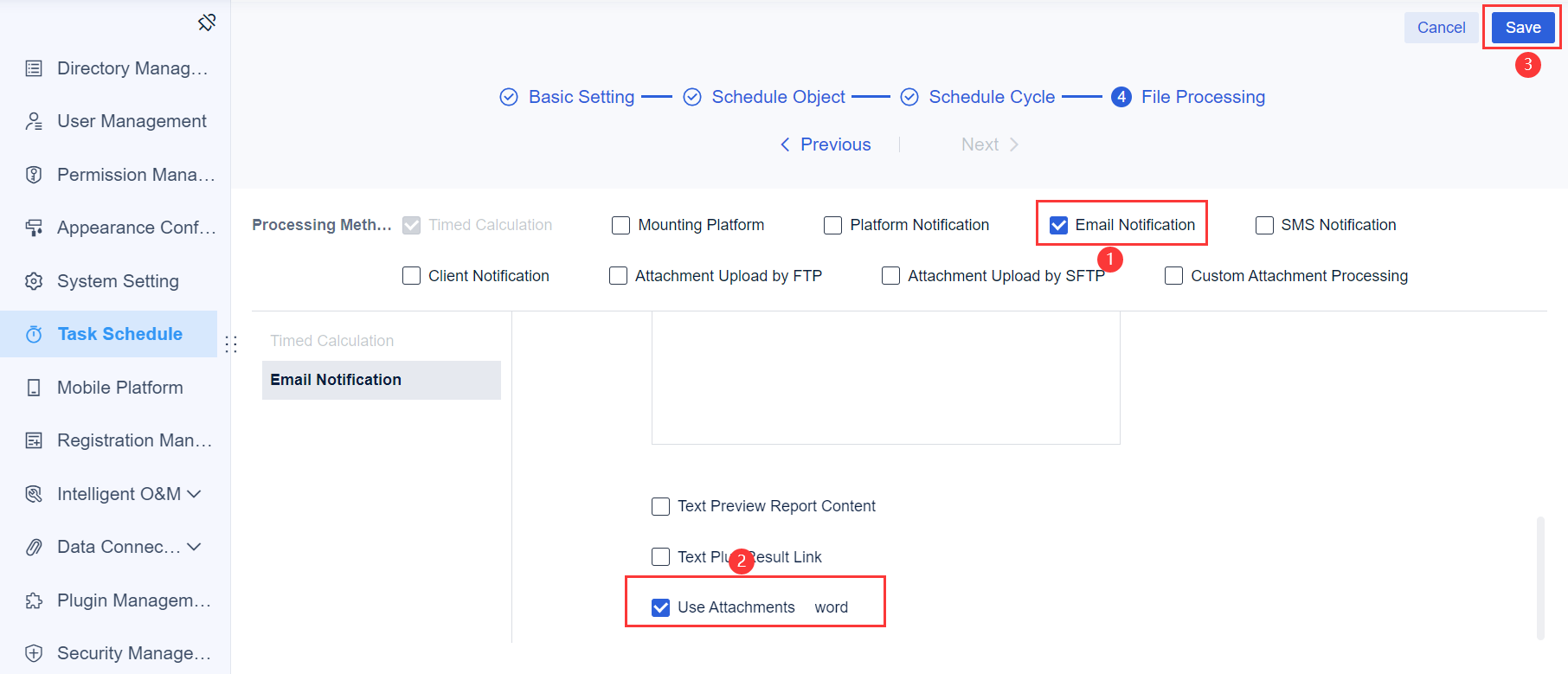 Setting Scheduled Tasks for Word Reports-FineReport Help Document