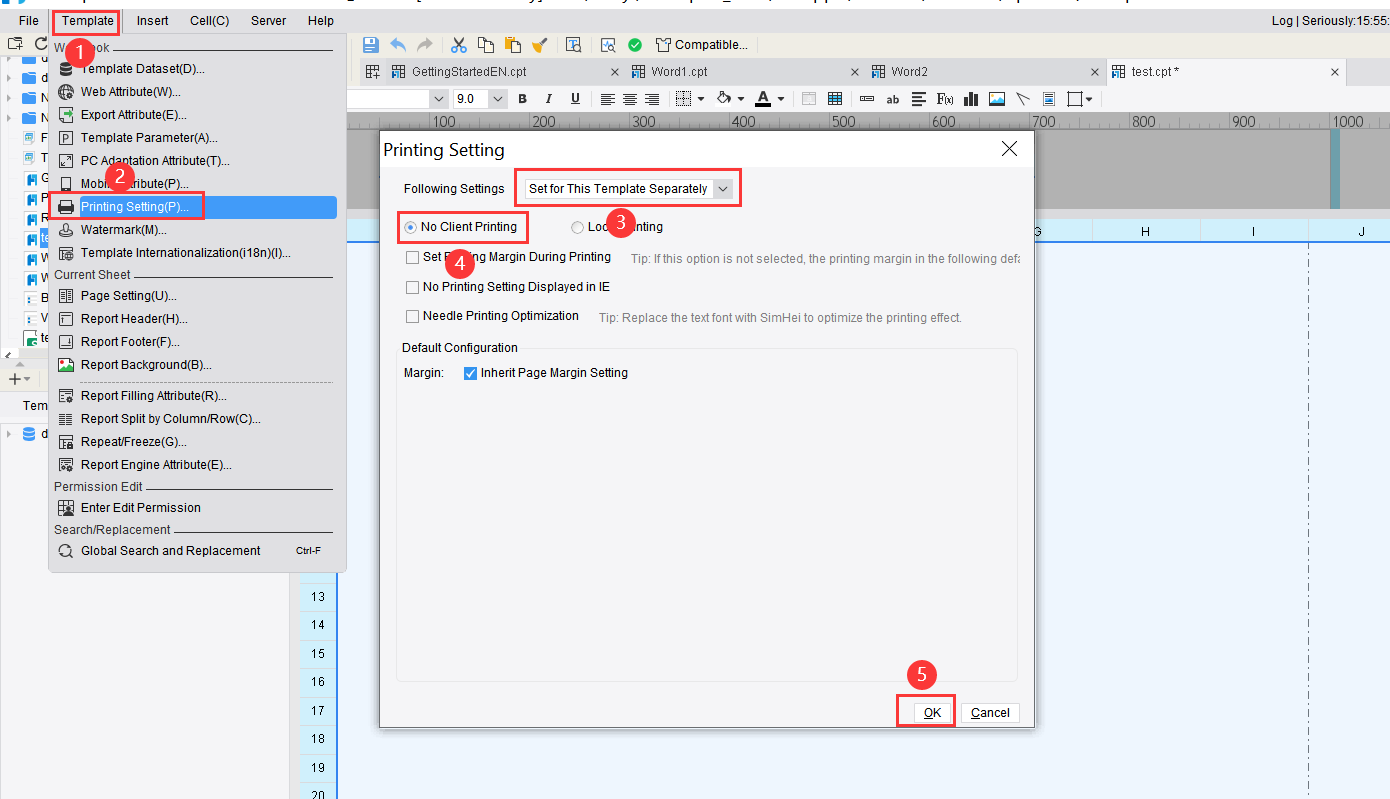 Word Report Export and Printing-FineReport Help Document
