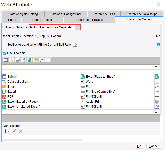 Data Entry Setting-FineReport Help Document