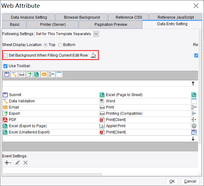 Data Entry Setting-FineReport Help Document