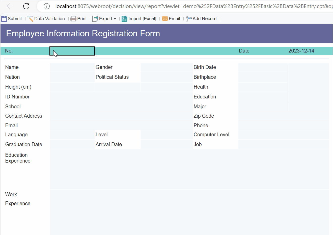 Data Entry Setting-FineReport Help Document